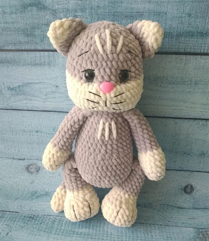 Котик Полосатый хвостик крючком. Амигуруми схемы и описания. Автор ...