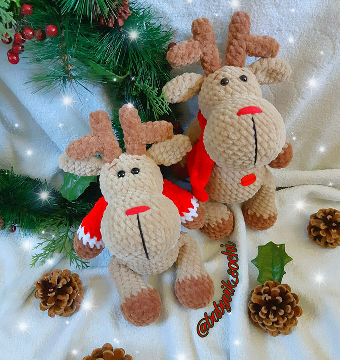 Новогодний олень крючком. Амигуруми схемы и описания. Автор: Анастасия ...